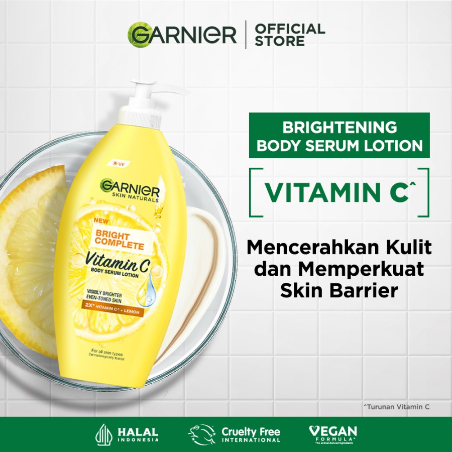 Jual Garnier Bright Complete Extra Moisturizing Serum Milk UV Body ...