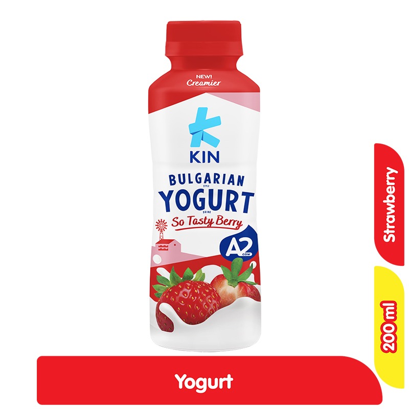 Jual Kin Bulgarian Yogurt Strawberry Pet 200 Ml Di Seller Alfamart ...