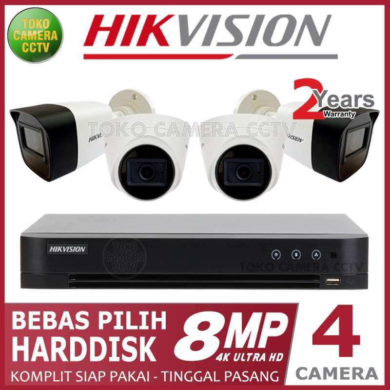 Jual Paket Cctv Hikvision 8mp 4 Channel - 4 TB Di Seller Toko Camera ...