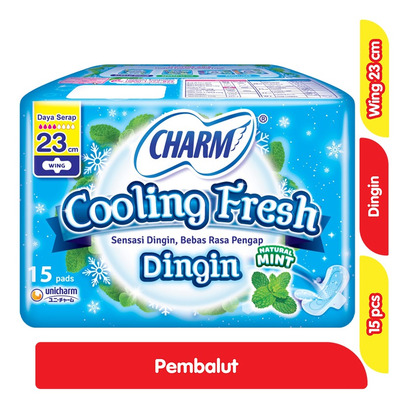 Jual Charm Extra Comfort Cooling Fresh Wing Pembalut [23 Cm] Di Seller ...