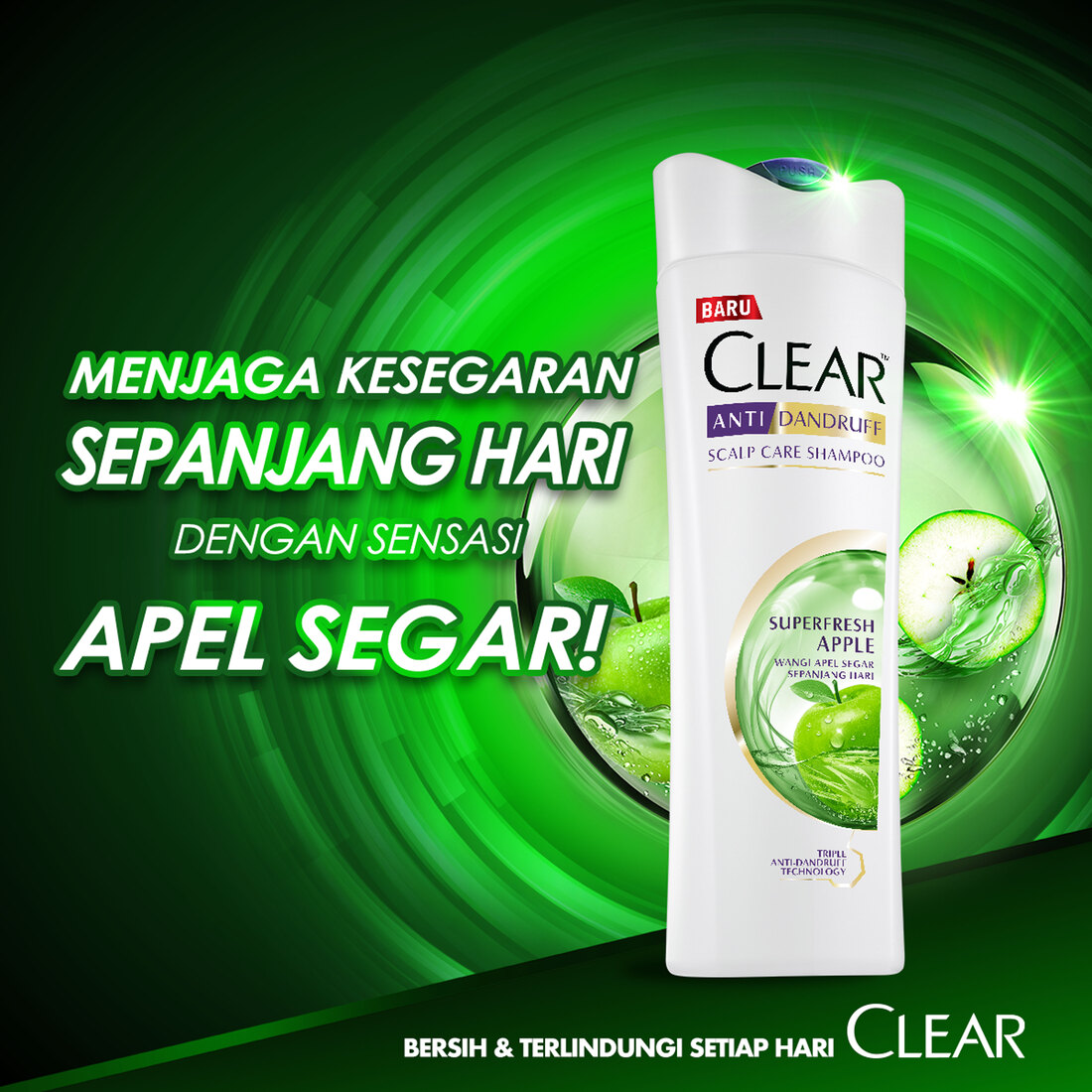 Promo Surabaya - CLEAR Shampoo Anti Ketombe Apel Wangi Segar, Kesegaran ...