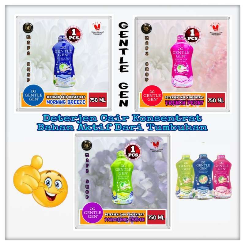 Promo Gentle Gen Deterjen Cair Konsentrat Botol - 650 ml (Kemasan ...