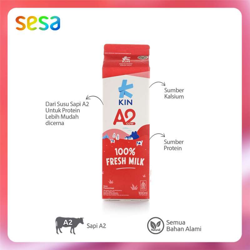 Jual Kin Fresh Milk Full Cream 1 Liter Di Seller Sesa Official Store - Sesa Organic Market Scbd ...