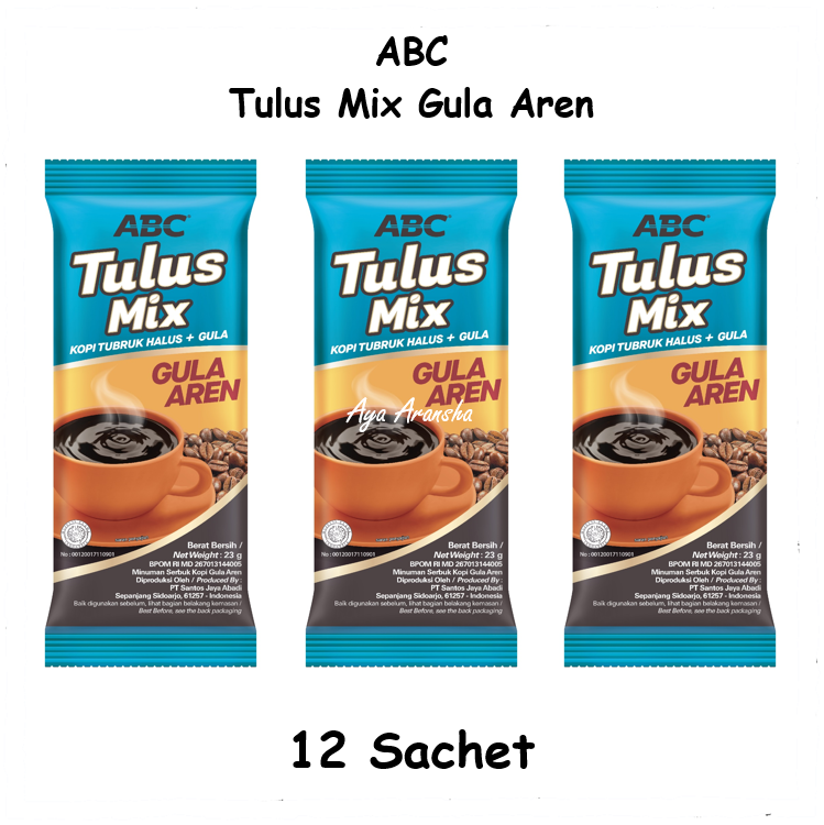 Promo ABC I Tulus Mix Gula Aren I Bag I 12 Sachet Diskon 16% di Seller ...
