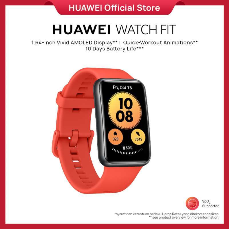 Jual Huawei Watch Fit | Smartwatch | Pemantauan Spo2 24 Jam | 10 Days ...