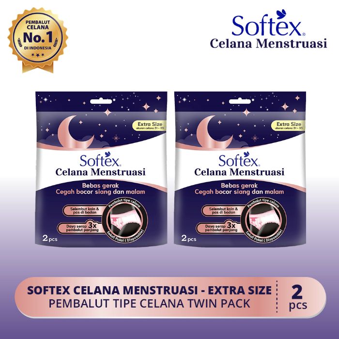 Promo Softex Celana Menstruasi Extra Size - Twin Pack Diskon 25% di Seller Bliblimart (Softex ...