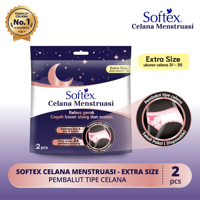 Promo Softex Celana Menstruasi Extra Size - Twin Pack Diskon 17% Di Seller Bliblimart (softex ...