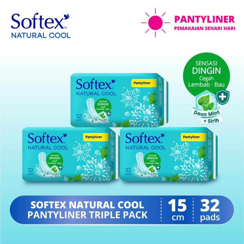 Promo Pantyliner Softex Natural Cool Super Slim 32s X 3 Pack ...
