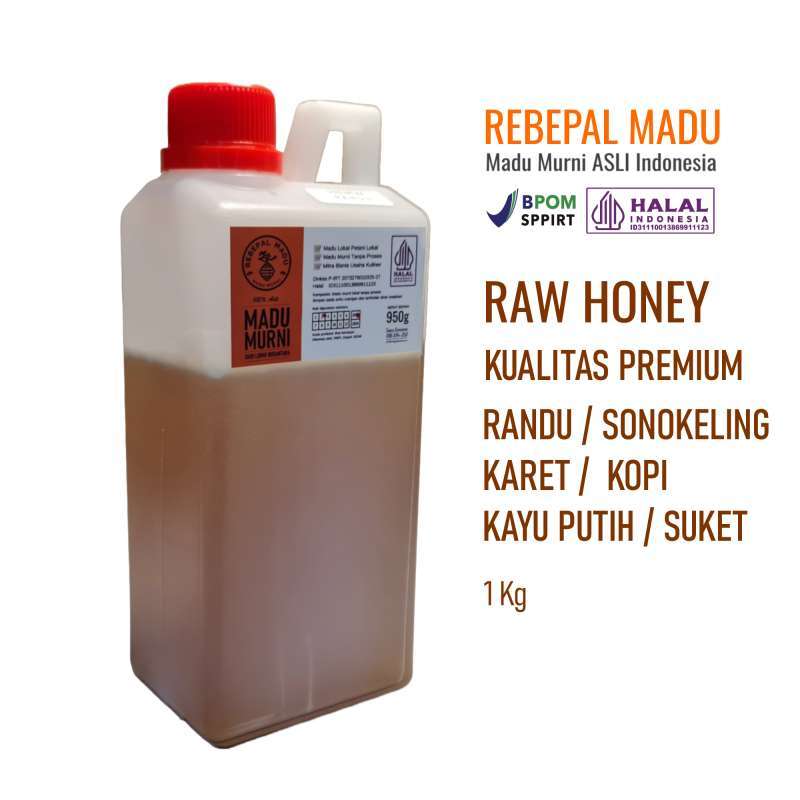 Jual Madu Murni Asli 100% Pure Indonesian Raw Honey Premium - 1kg ...