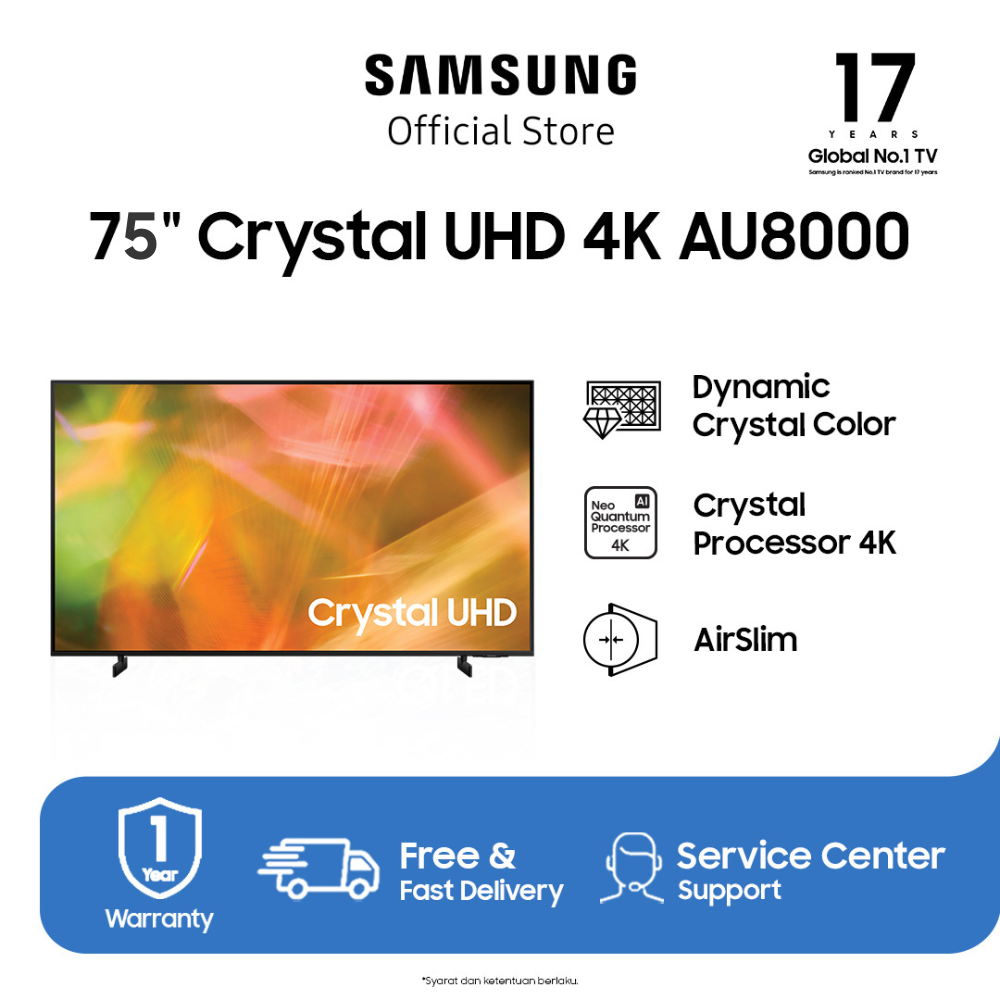Promo Samsung Ua75au8000kxxd Crystal Uhd 4k Smart Tv With Airslim ...