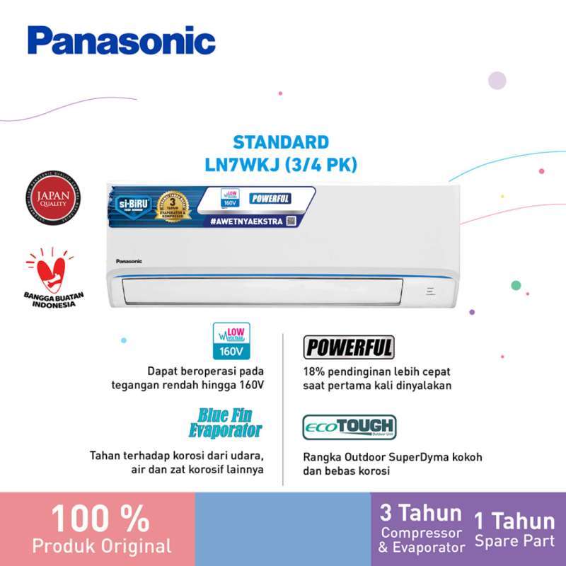 Promo Panasonic Cs/cu-ln7wkj Ac Split Sibiru [3/4 Pk] Diskon 12% Di Seller Panasonic Official ...