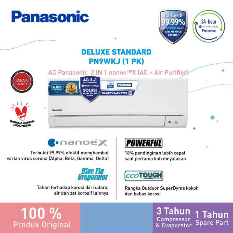 Promo Panasonic Cs/cu-pn9wkj Ac Split Standard Nanoe-x [1 Pk] Diskon 13% Di Seller Panasonic ...