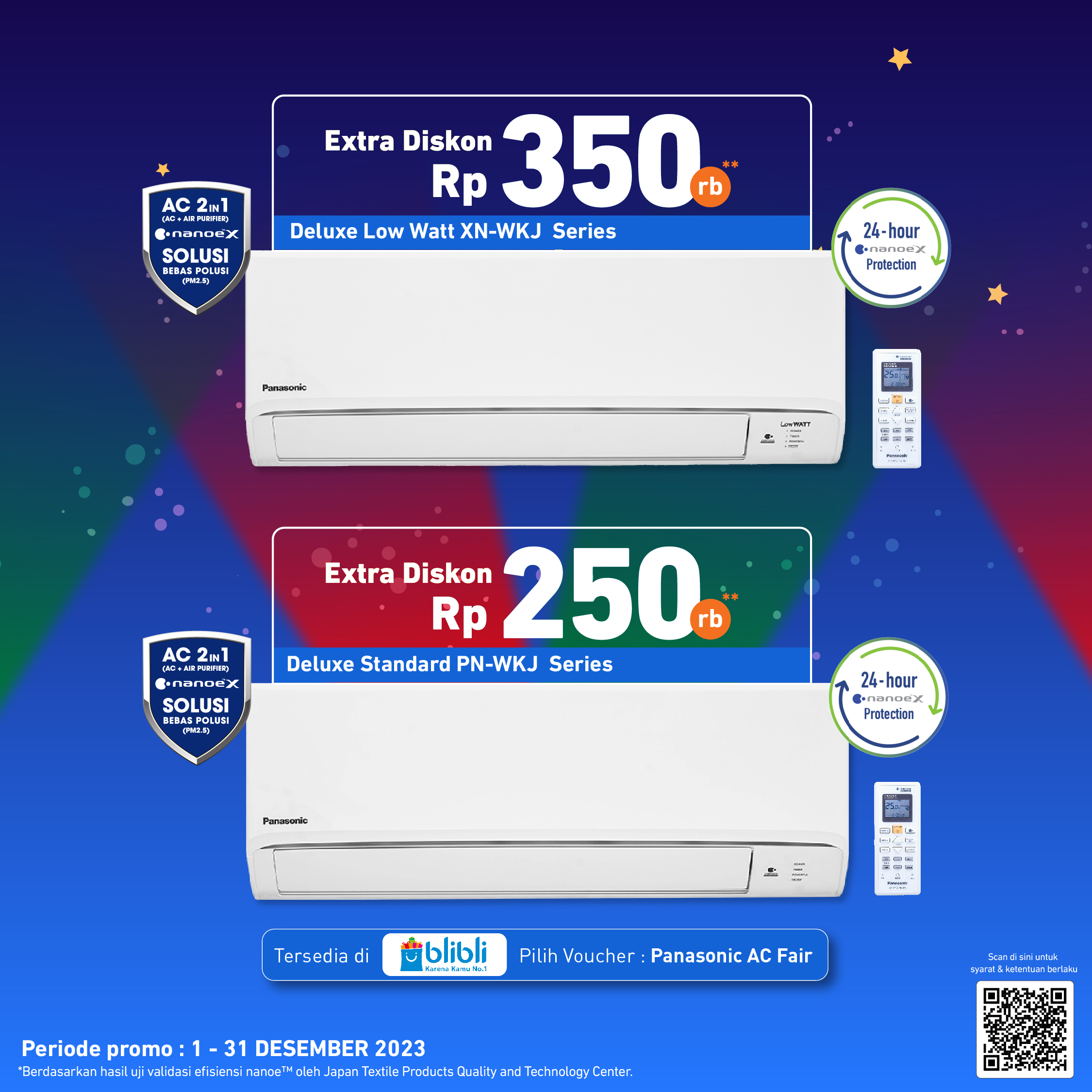 Jual Panasonic CS/CU-PN9WKJ AC Split Standard Nanoe-X [1 PK] di Seller Panasonic Official Store ...