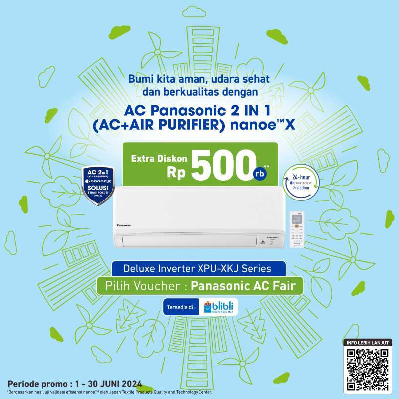 Jual Ac Panasonic Deluxe Inverter 1 5 Pk Original, Murah & Diskon Juli 2024 | Blibli