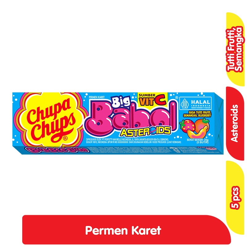 Jual Chupa Chups Big Babol Asteroids Permen Karet Stick 5 Pcs Di Seller ...