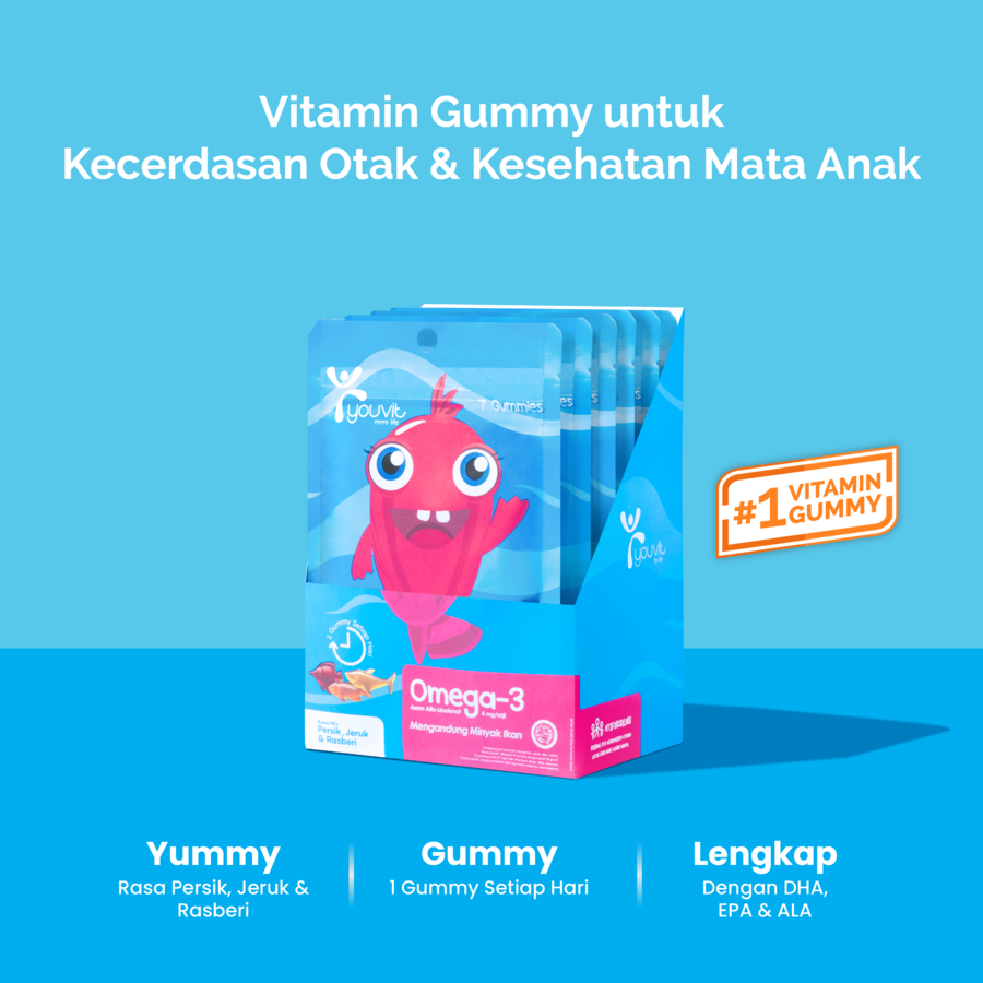 Promo Youvit Multivitamin Anak & Omega-3 Anak 30 Hari untuk Tumbuh ...