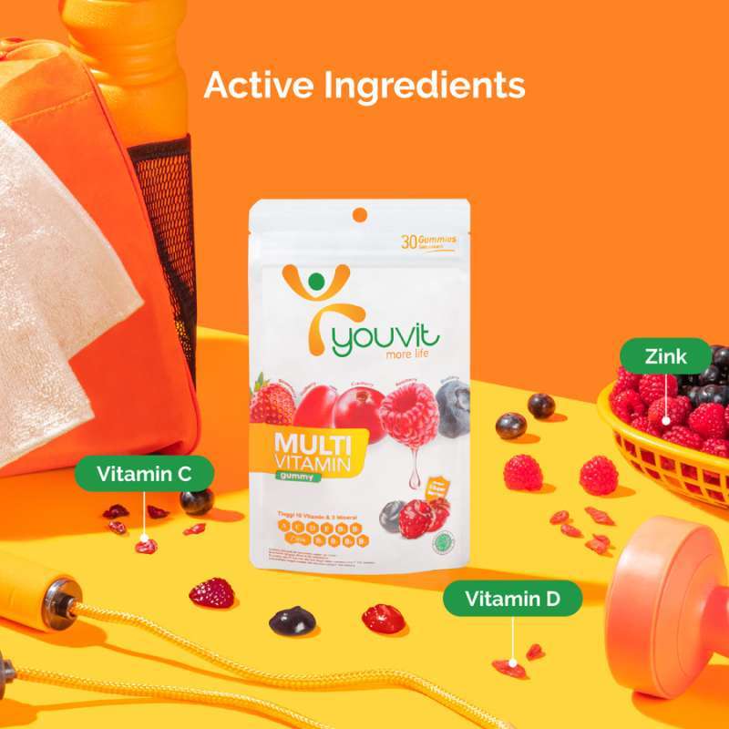 Promo Youvit Multivitamin Dewasa 30 Hari Vitamin C, D, Zink Untuk ...
