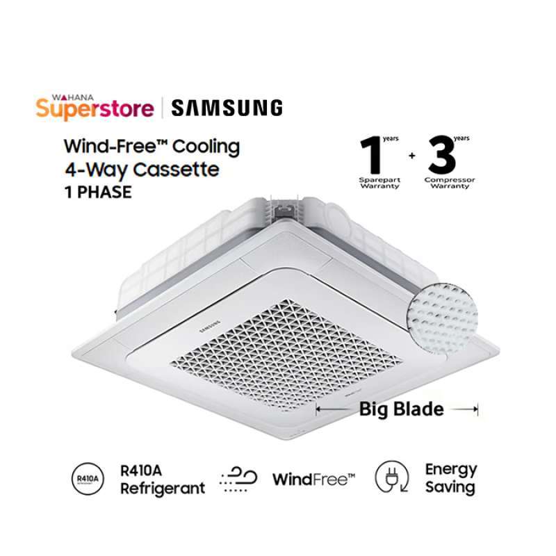 Promo Samsung Ac Cassette Ceiling Inverter Korea 4 Way Wind-free 3 Pk ...