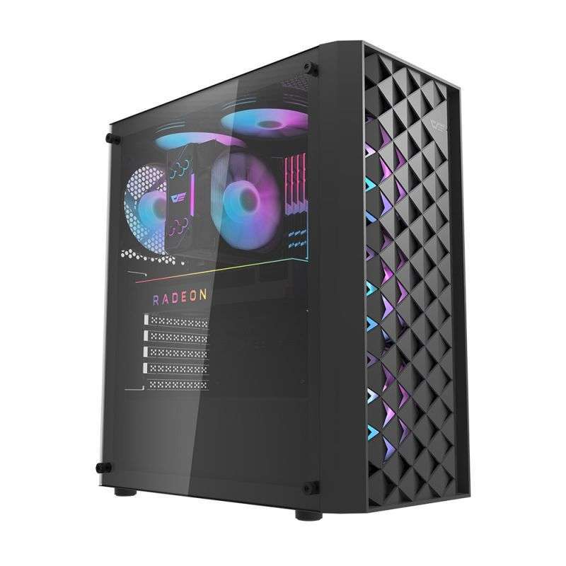 Promo darkFlash DK351 ATX/M-ATX (with 4 Fan RGB) - White Diskon 19% di ...