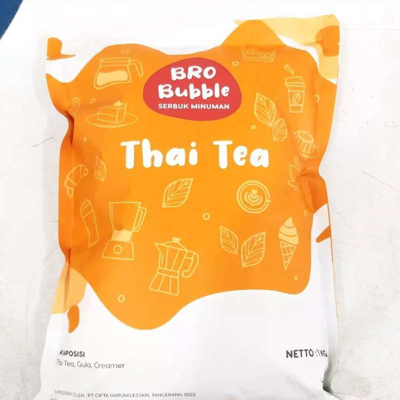 Jual Bro Bubble Thai Tea Instant Powder Drink 1kg / 1 kg Serbuk Minuman ...