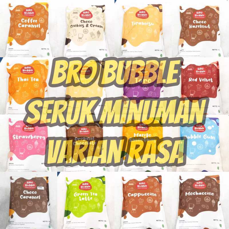 Jual Bro Bubble Coffee Caramel Serbuk Minuman 1kg / 1 Kg Instant Powder ...
