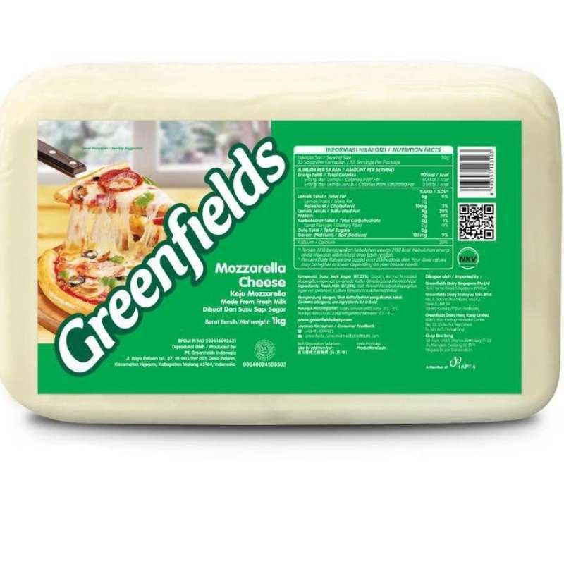Jual Greenfields Mozzarella Cheese Made From Fresh Milk 1000g / 1 Kg ...