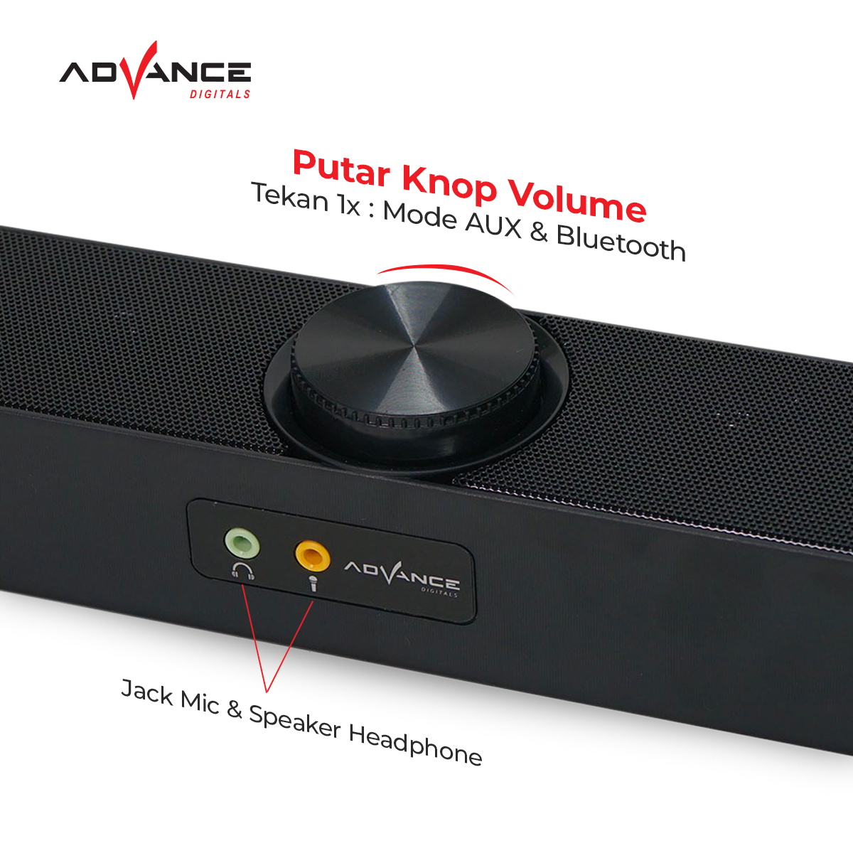 Jual Advance Cls-301bt Soundbar Multimedia Speaker Subwoofer Bluetooth Bass Di Seller Advance ...