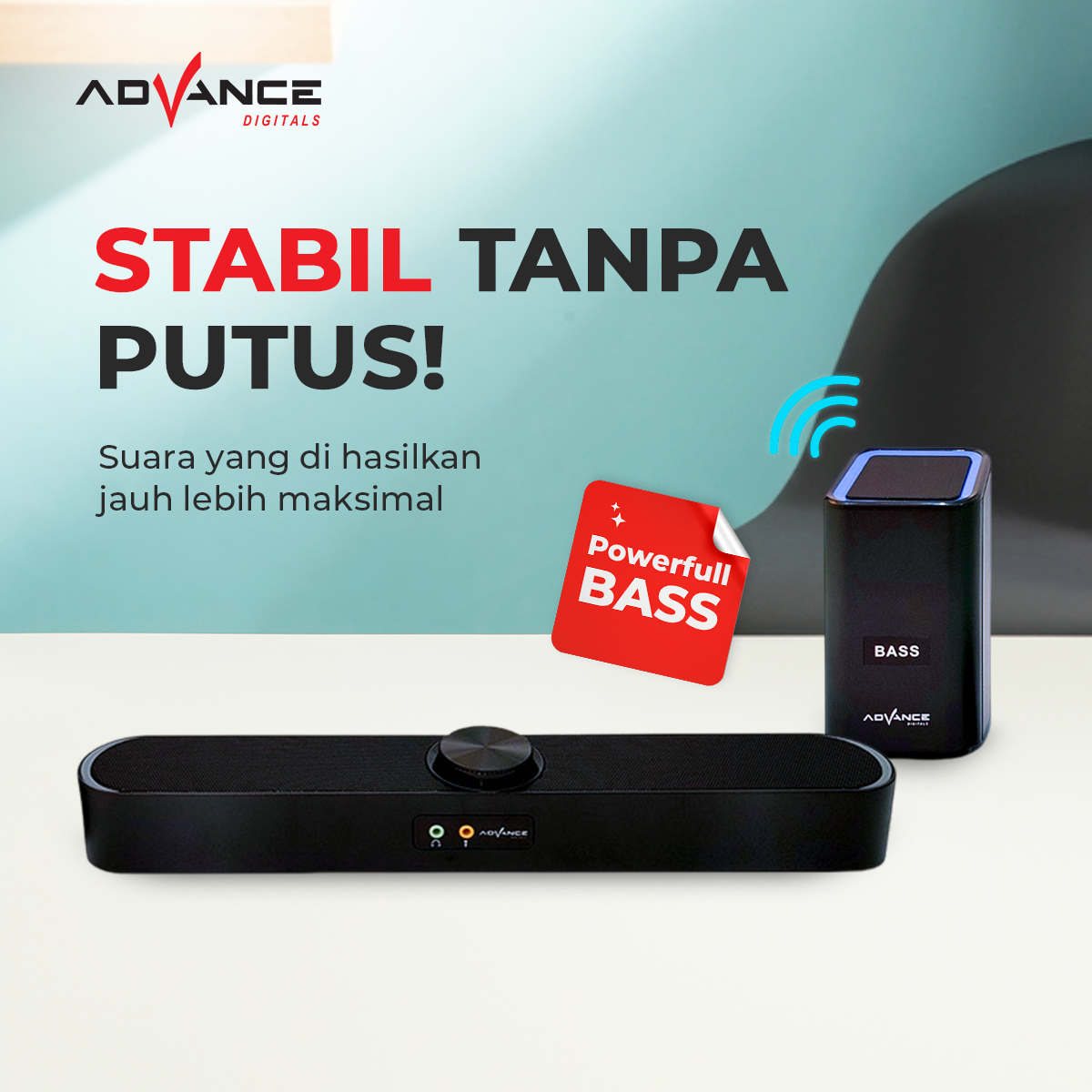 Jual Advance Cls-301bt Soundbar Multimedia Speaker Subwoofer Bluetooth Bass Di Seller Advance ...