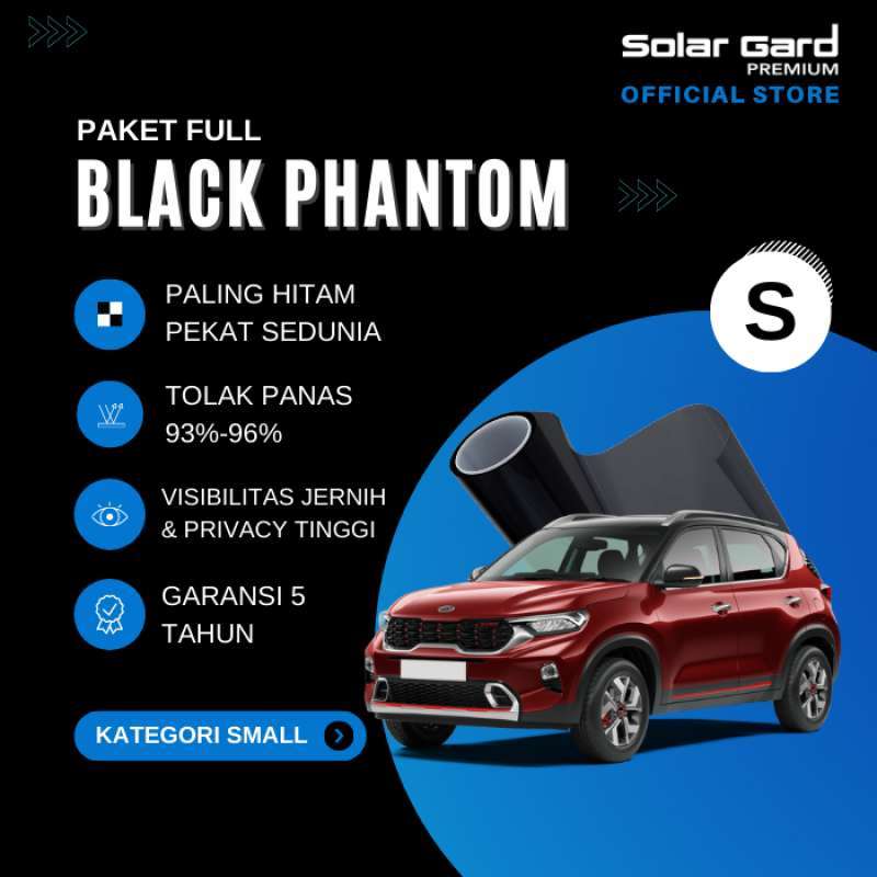 Jual Solar Gard Kaca Film Premium Black Phantom For Full Set Small Car ...