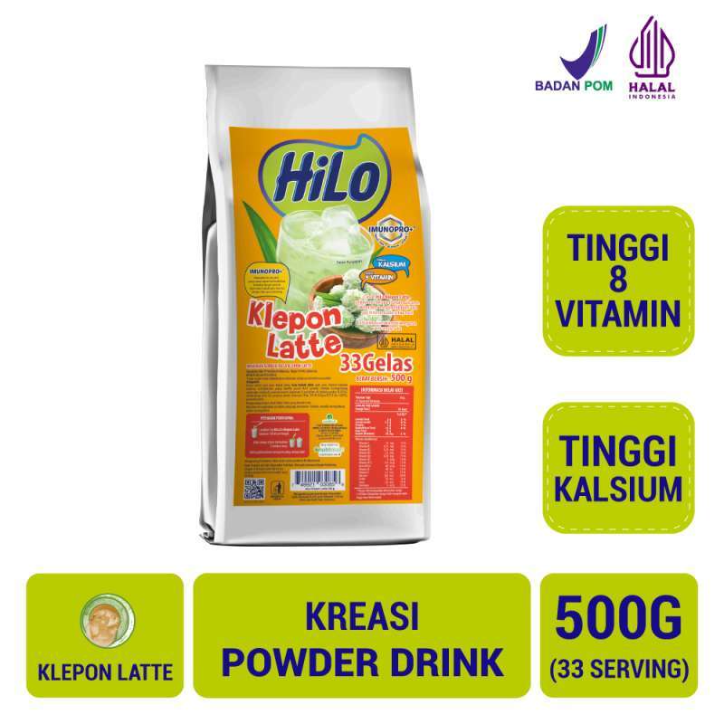 Promo Hilo Klepon Latte Refill 500g - Powder Drink Tinggi Kalsium ...