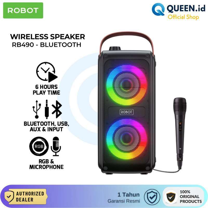 Jual Robot Rb490 Speaker Bluetooth Portable Karaoke With Mic - 20w ...