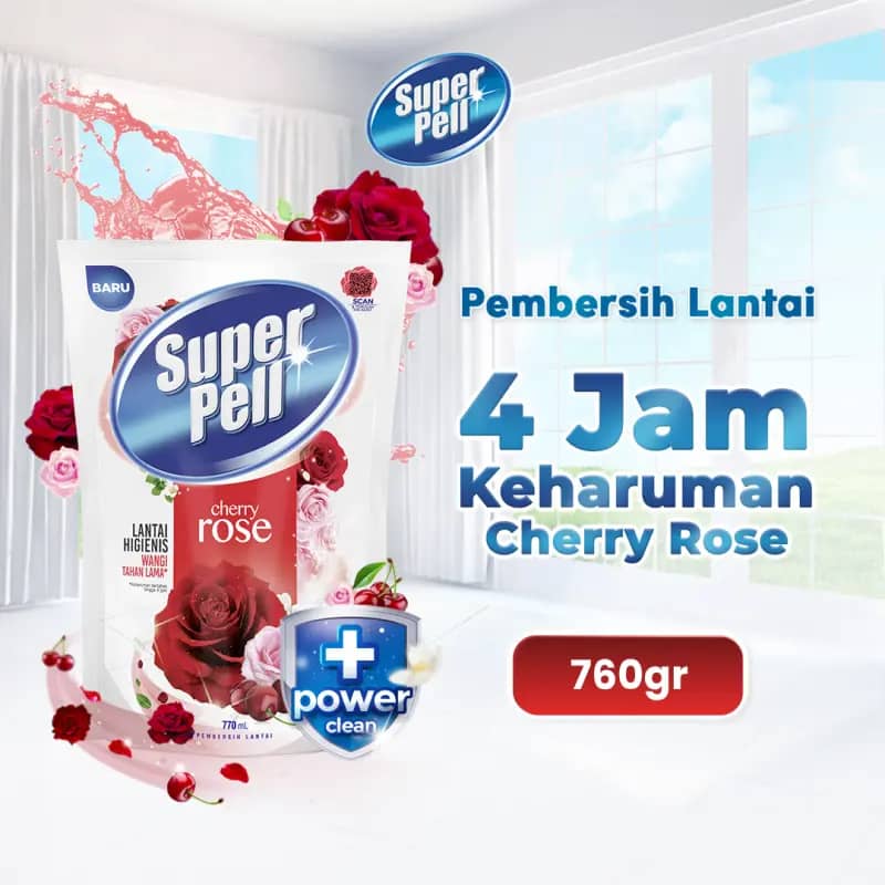 Promo Superpell Pembersih Lantai Pel Lantai Harum & Wangi Cherry Rose ...