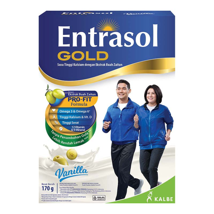 Promo ENTRASOL Gold Vanilla Susu Dewasa [170 g] Diskon 9% di Seller ...