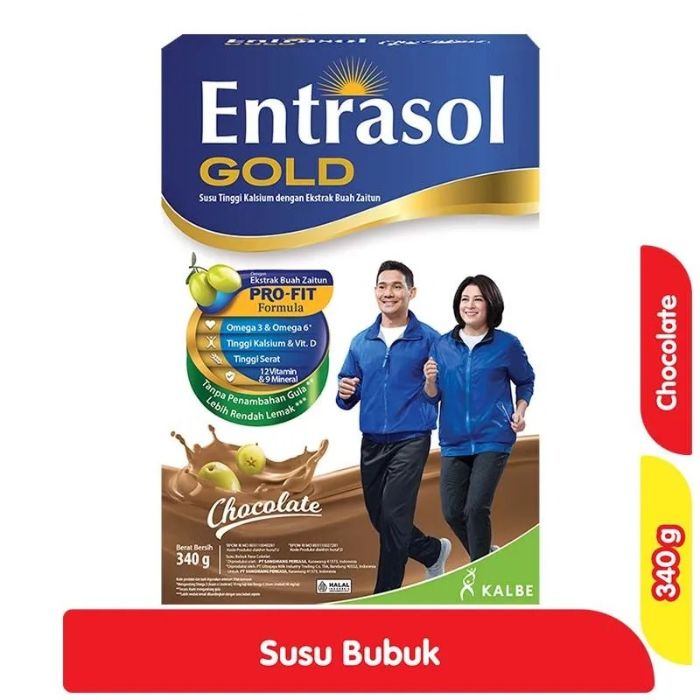Promo ENTRASOL Gold Chocolate Susu Dewasa [340 g] Diskon 6% di Seller ...