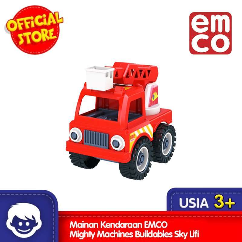 Promo Mainan Kendaraan Emco Mighty Machines Buildables Aerial Fire ...