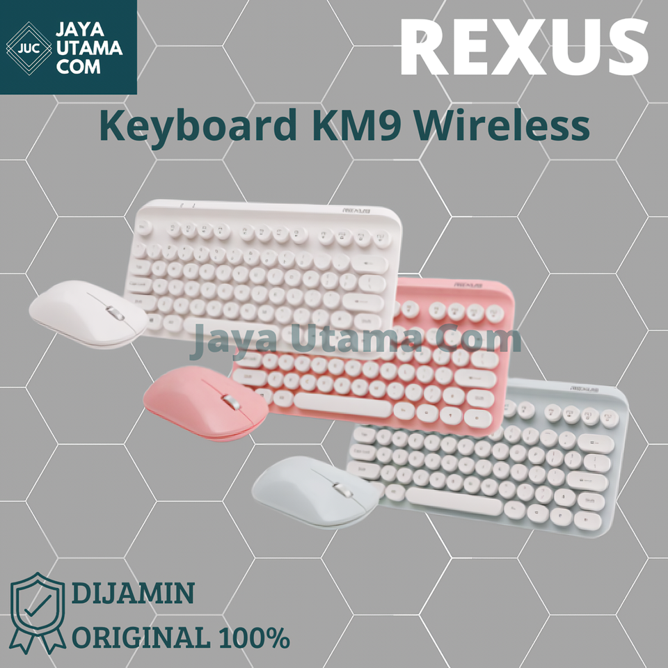 Jual Rexus Keyboard Mouse Wireless KM9 Combo Original di Seller Jaya ...