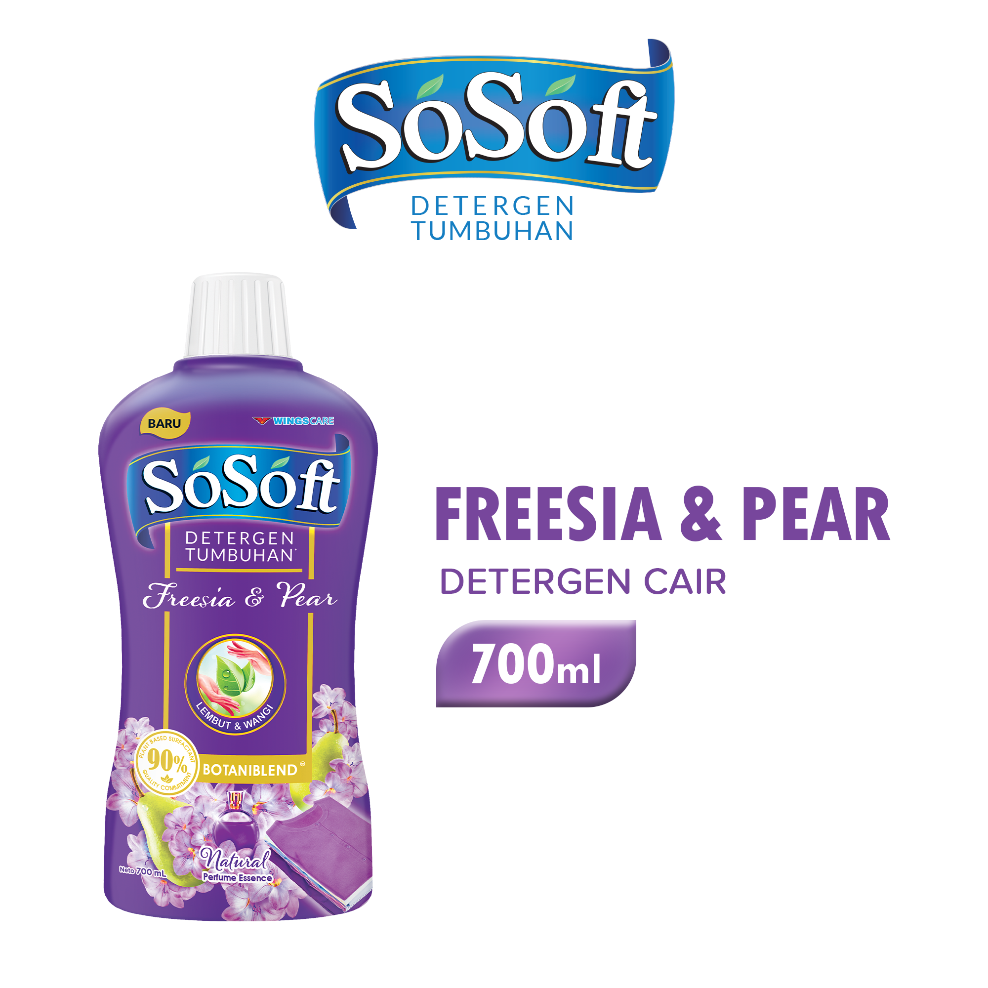 Promo SoSoft Deterjen Cair Fressia & Pear Botol 700 mL Diskon 40% di ...