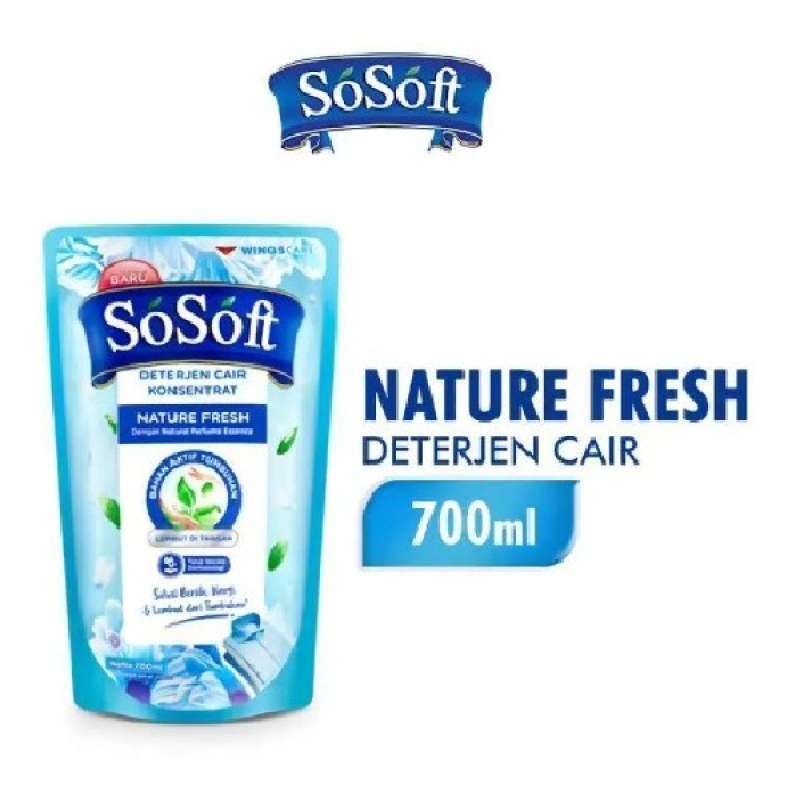 Promo Sosoft Deterjen Cair Rose & Waterlily Pouch 700 Ml Diskon 45% Di ...