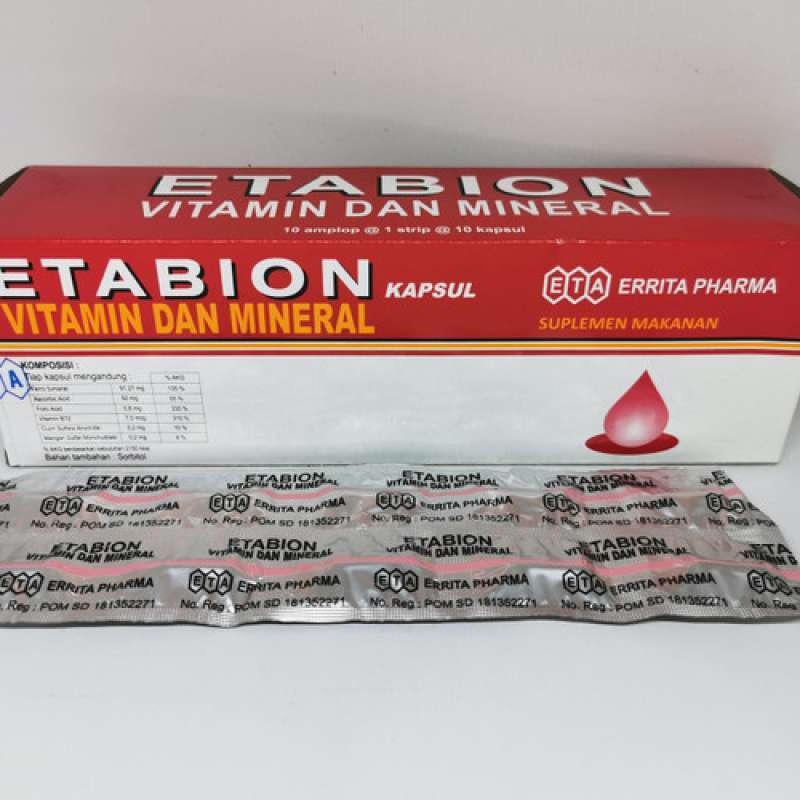 Jual Etabion Kapsul Isi 10 Suplemen Untuk Penambah Darah Harga Per ...
