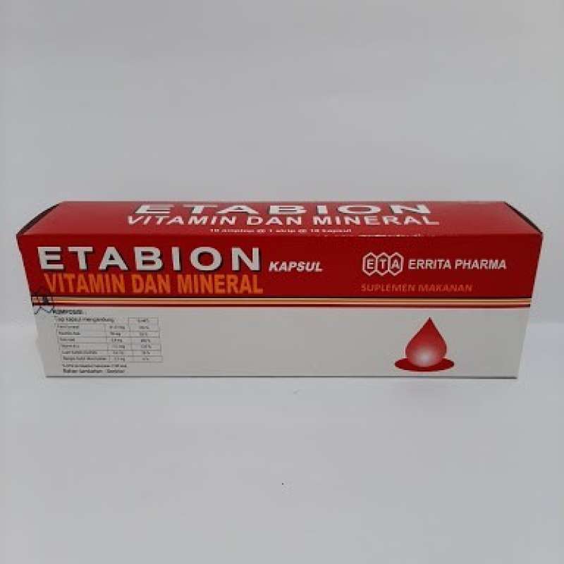 Jual Etabion Kapsul Isi 10 Suplemen Untuk Penambah Darah Harga Per ...