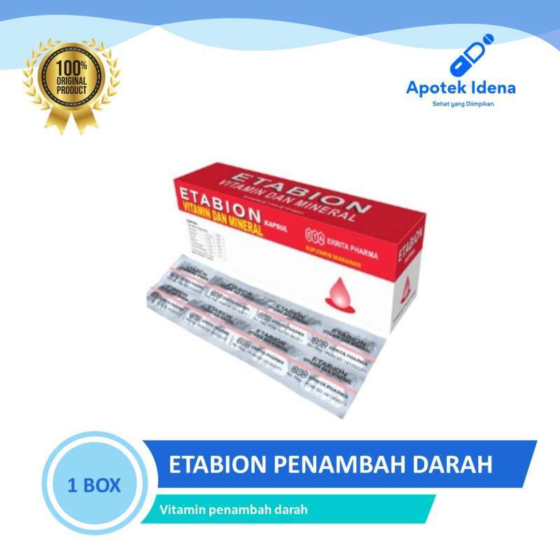 Jual Etabion Kapsul Isi 10 Suplemen Untuk Penambah Darah Harga Per ...