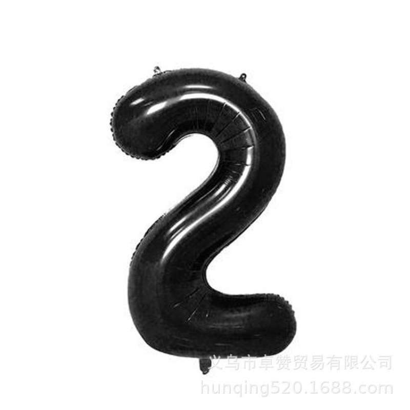 Jual Balon Angka Jumbo 80 Cm Hitam / Balon Foil Angka 80cm / Balon ...