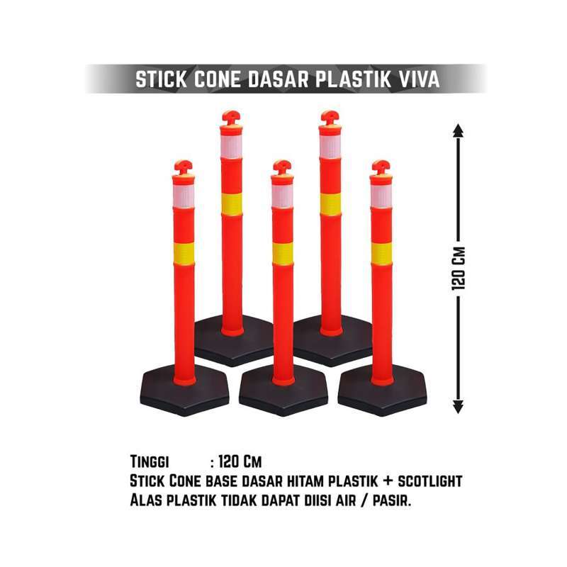 Jual Stick Cone Plastic 120 Cm Alat Safety Tiang Pembatas Jalan Alas ...