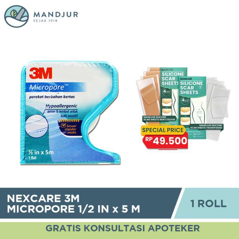 Jual Plaster Roll 3m Nexcare Micropore 1/2 In X 5 M - Plaster Perban ...