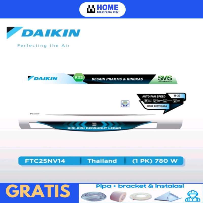 Jual Ac Daikin 1 Pk Ftc-25nv14 1 Pk Thailand R32 [free Instalasi ...