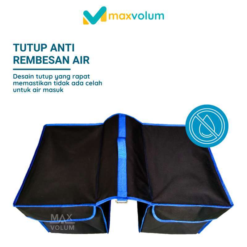Jual Maxvolum Tas Motor Anti Air Sedang Hitam List Biru Tas Obrok / Tas ...