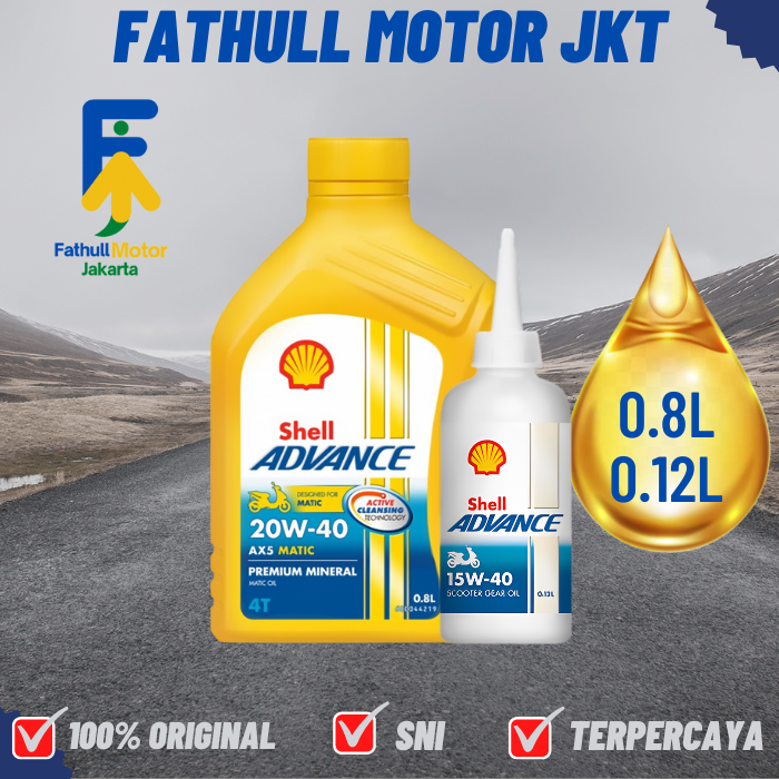 Jual Paket Oli Mesin Motor Matic dan Oli Gardan - Shell Advance AX5 ...