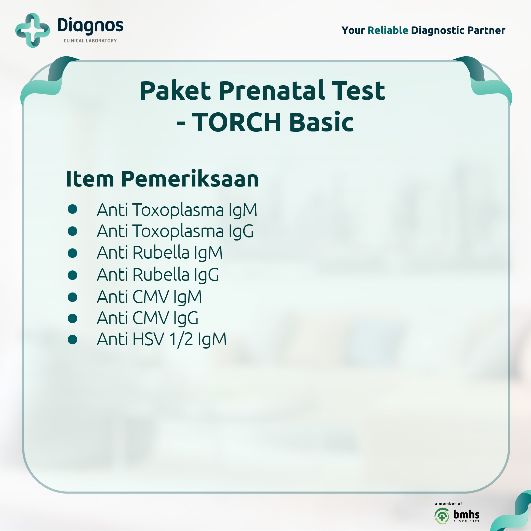 Promo Paket Prenatal Test - Torch Basic - Diagnos Laboratorium E ...
