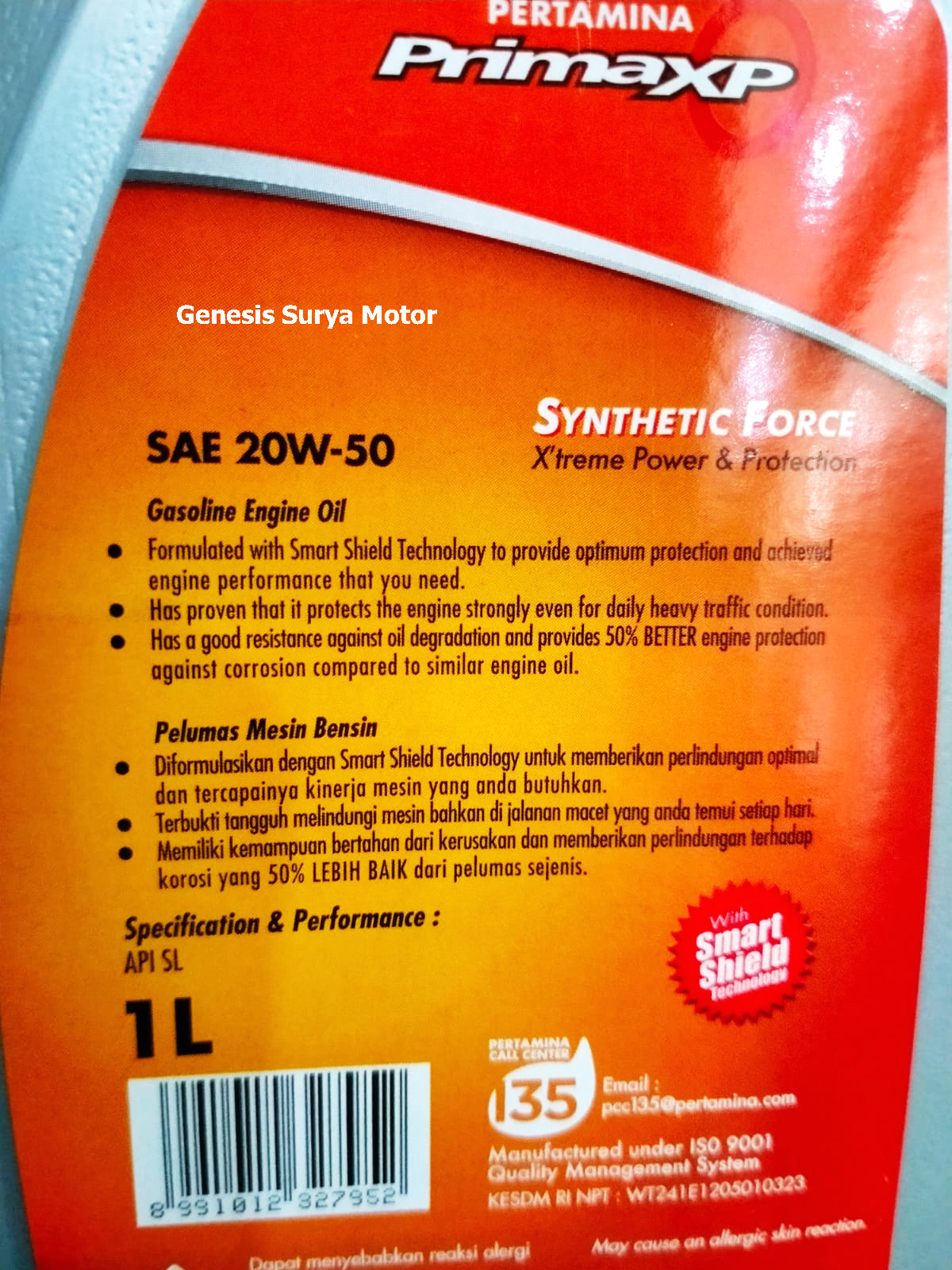 Promo Oli Prima Xp 20w50 1lt Pertamina Oil Diskon 5% Di Seller Genesis ...