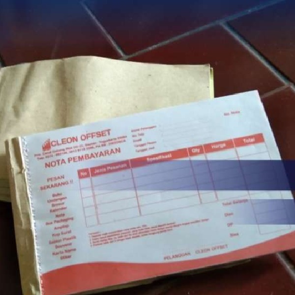 Jual Cetak Nota/nota 4ply Ukuran 1/3 Folio Block Lem Freedesign - Pbmk ...